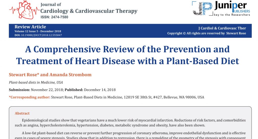 Heart Disease – Prevention and Treatment with a Plant-Based Diet ...